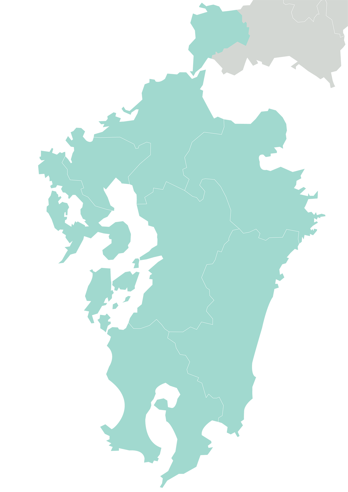 主要路线地图 | SUNQ PASS 官方(SC) - 可无限次乘坐 7路九州 + 下关和长门巴士的车票